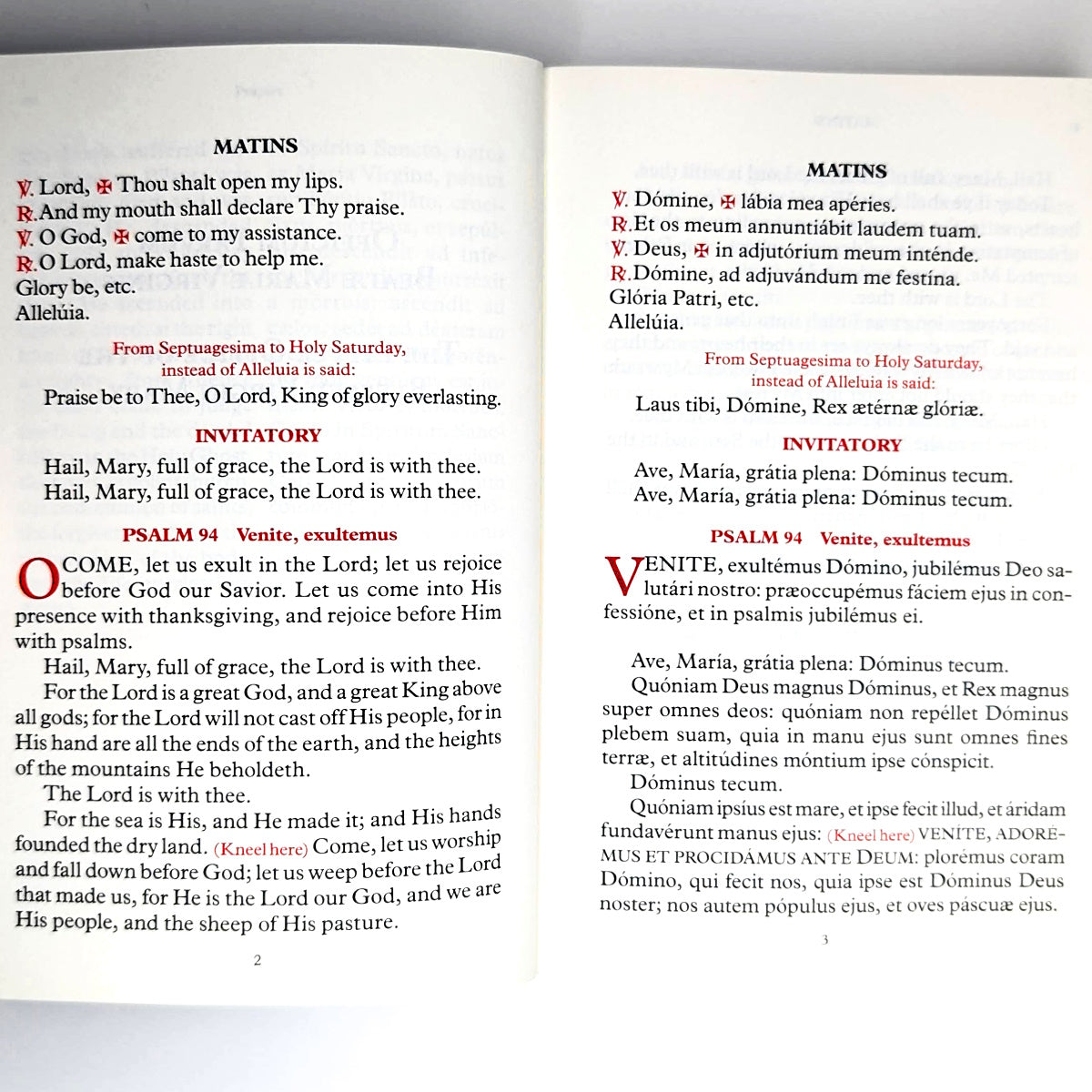 Little Office of the Blessed Virgin Mary (Latin & English) – Latin Mass ...