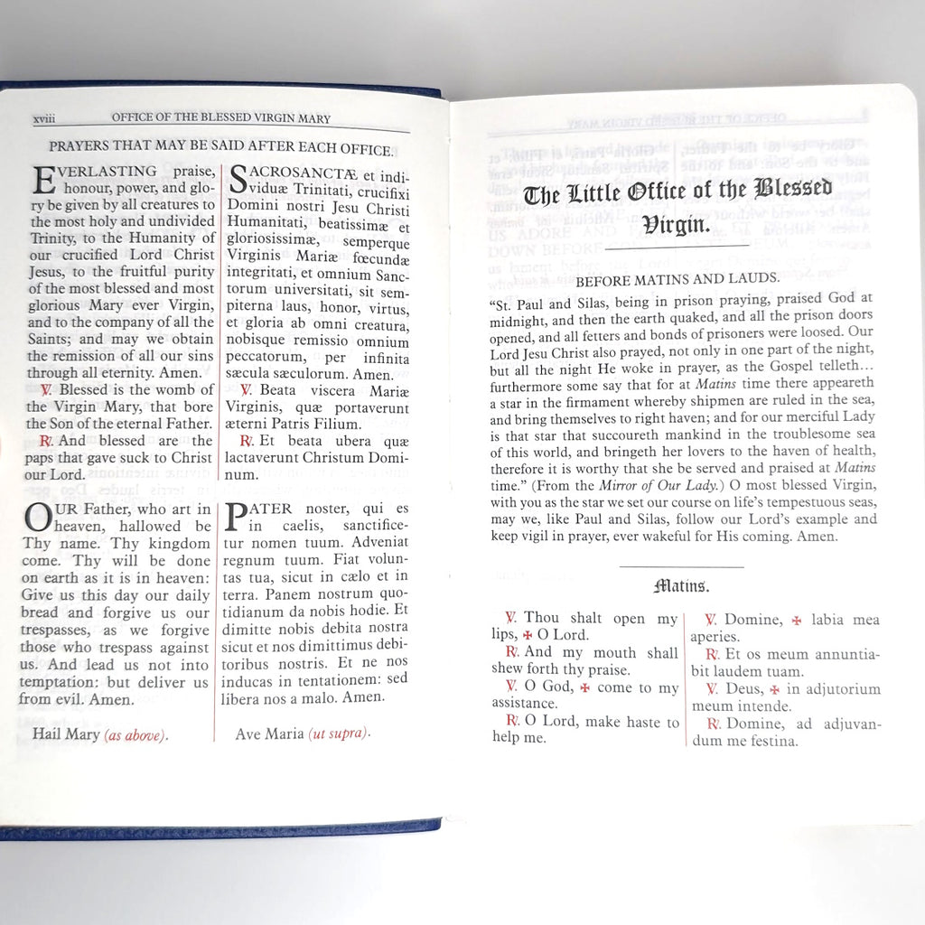 Little Office of the Blessed Virgin Mary (Latin & English) – Latin Mass ...