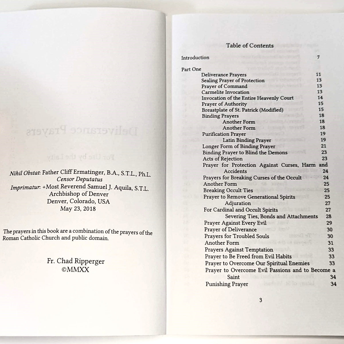 Deliverance Prayers - For Use by the Laity | Fr. Chad Ripperger – Latin ...