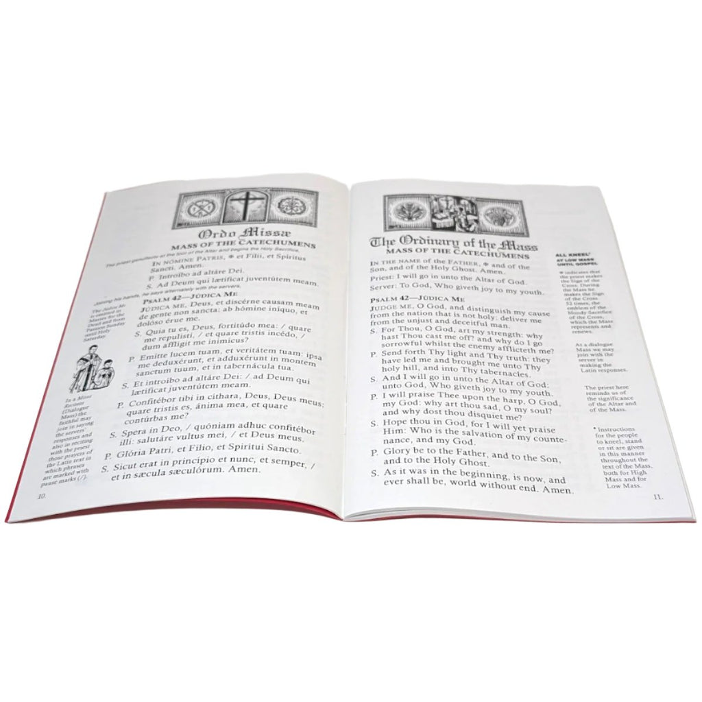 Latin Mass Red Booklet Missal (Latin/English Missalette) – Latin Mass ...