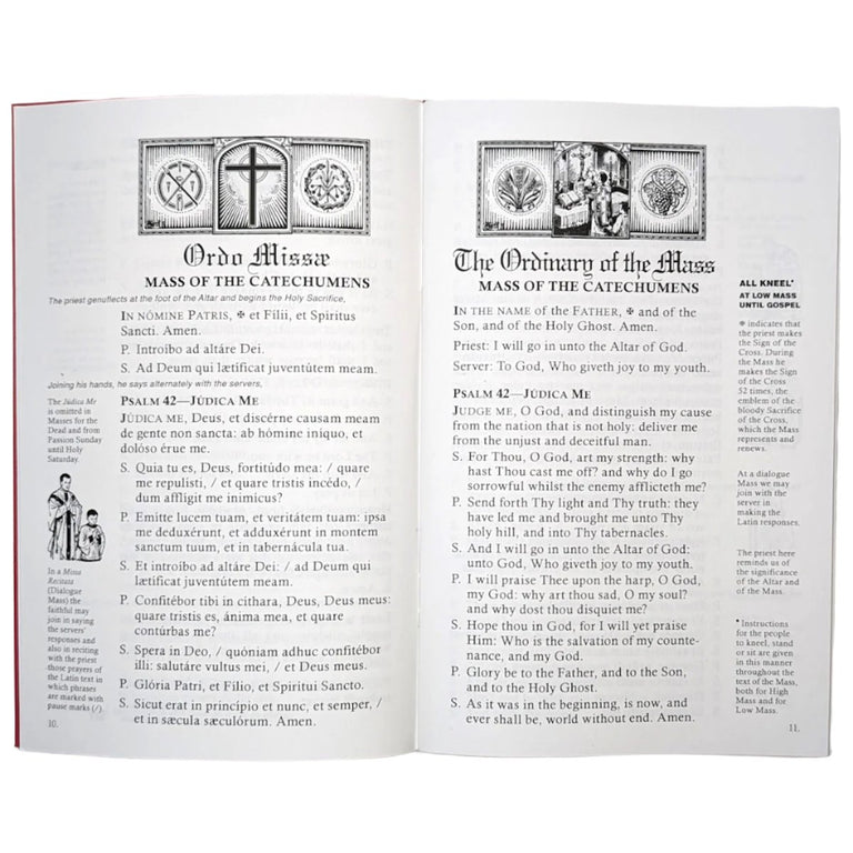 Latin Mass Red Booklet Missal (Latin/English Missalette) – Latin Mass ...